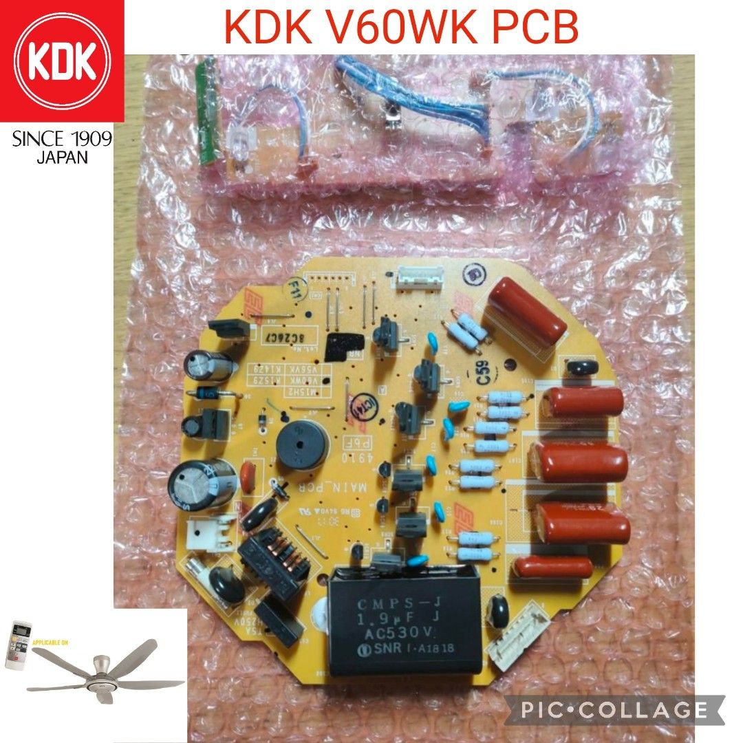 KDK V60WK Ceiling Fan PCB board - K15Z9, Furniture & Home Living ...