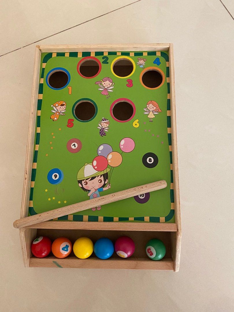 Kids Wooden Toy mini snooker table and balls, Hobbies & Toys, Toys ...