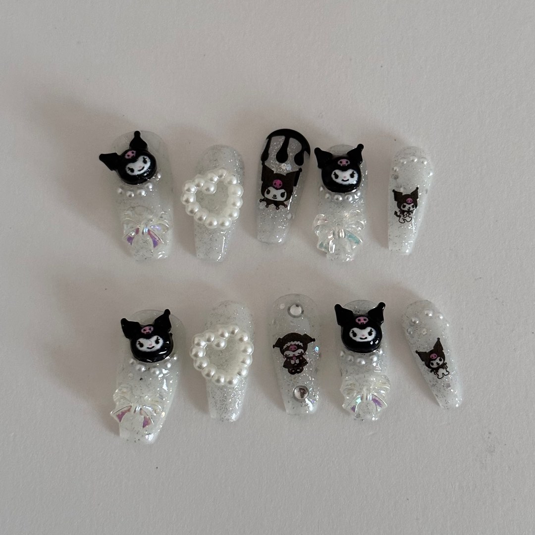 Kuromi Nails Set Beauty And Personal Care Hands And Nails On Carousell