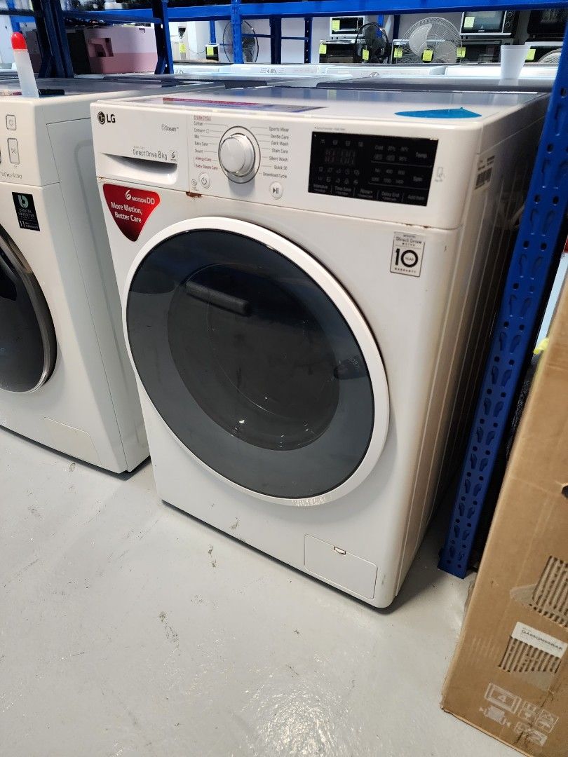 LG FC1408S4W 8KG FRONT LOAD WASHER, TV & Home Appliances, Washing Machines and Dryers on Carousell