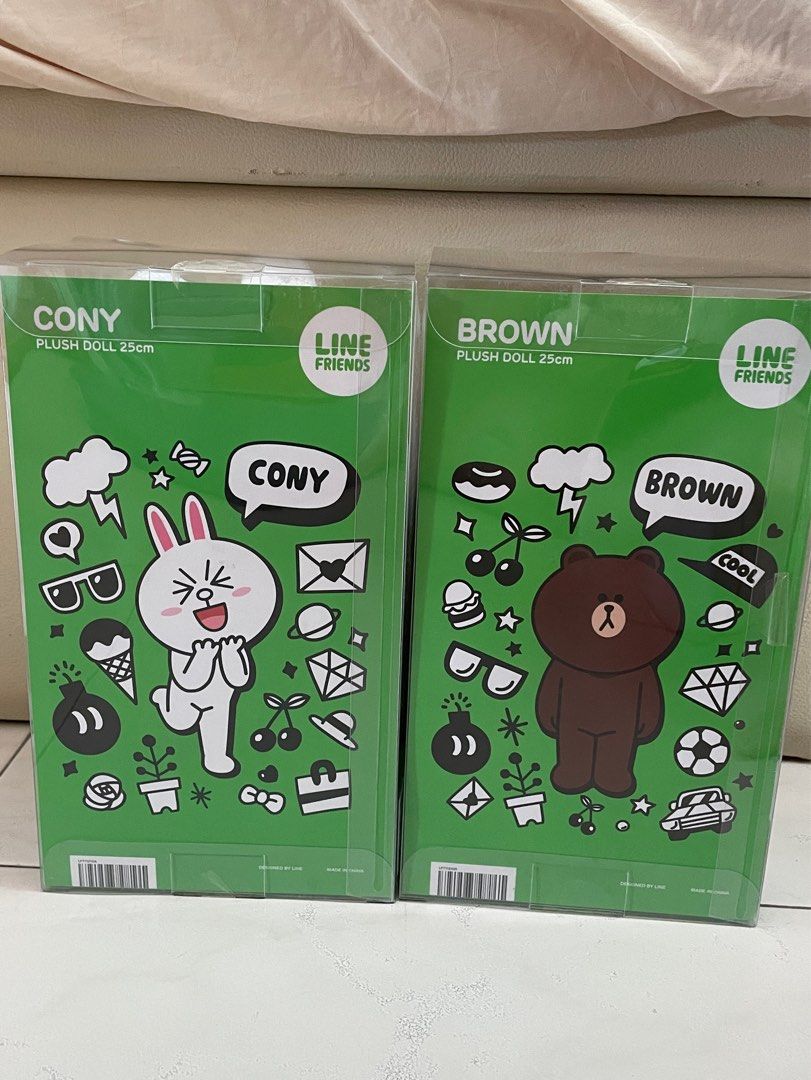 Line Cony & Brown plush doll, Hobbies & Toys, Toys & Games on Carousell