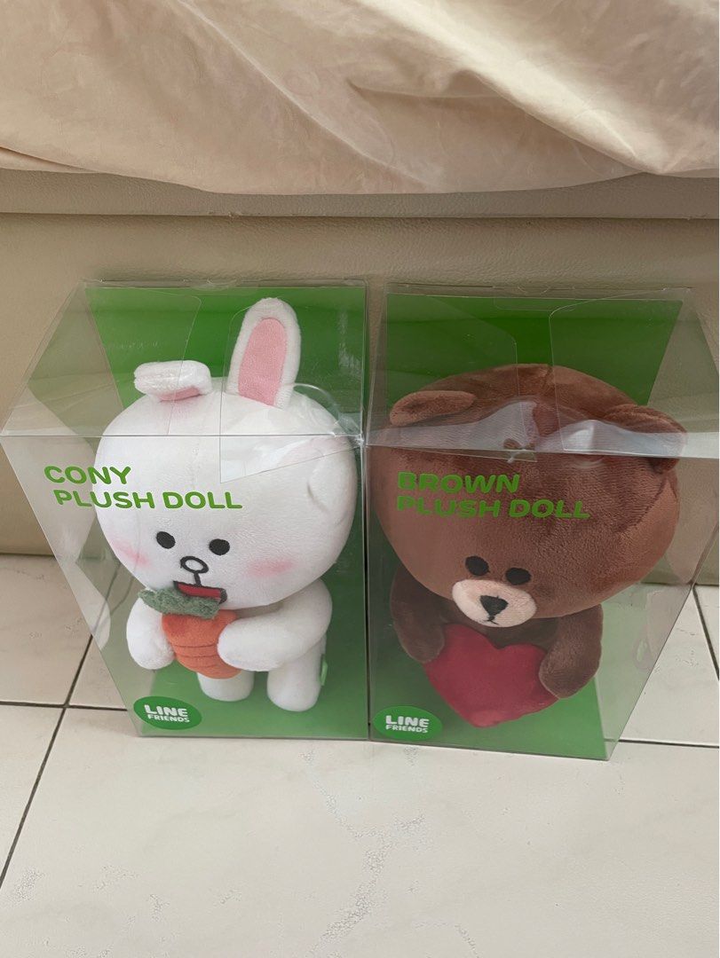 Line Cony & Brown plush doll, Hobbies & Toys, Toys & Games on Carousell