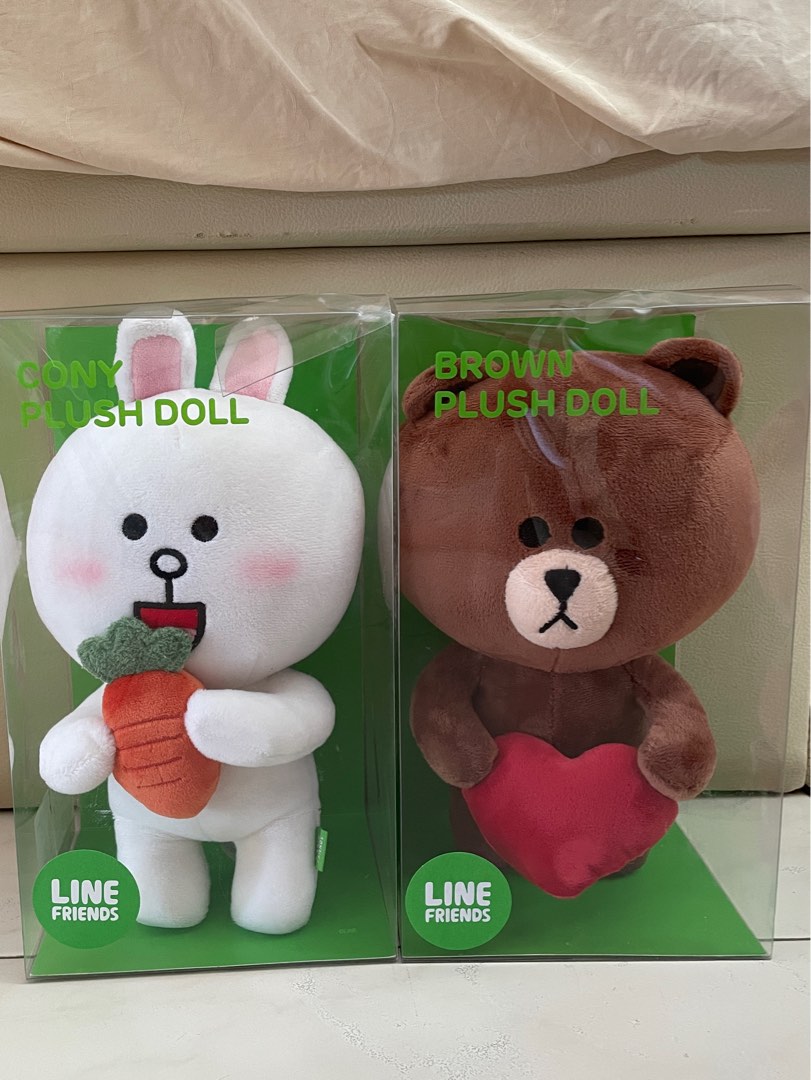 Line Cony & Brown plush doll, Hobbies & Toys, Toys & Games on Carousell