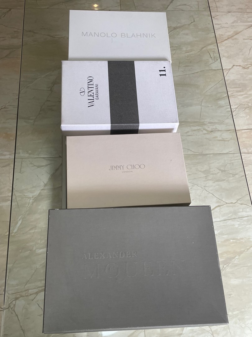 Manolo jimmy choo mcqueen valentino shoe boxes on Carousell