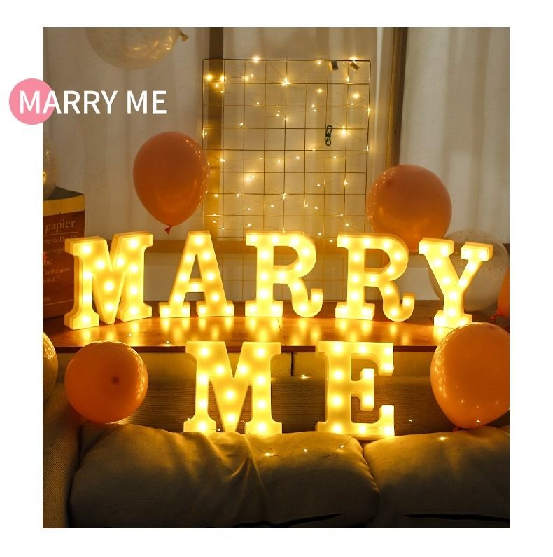 MARRY ME LED燈 | 生日驚喜 | 場地佈置, 興趣及遊戲, 手作＆自家設計, 文具及工藝 - 節日佈置及裝飾 - Carousell