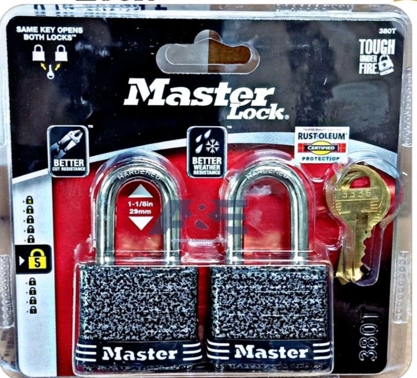Master Lock Laminated All Weather Padlock 380T, Furniture & Home Living ...