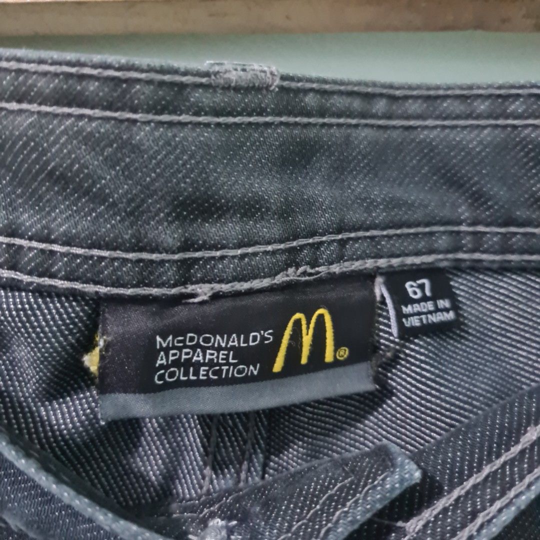 Mcdonalds Jeans Uniform Costume - Black Navy Blue Dark Gray ripped mcdo ...