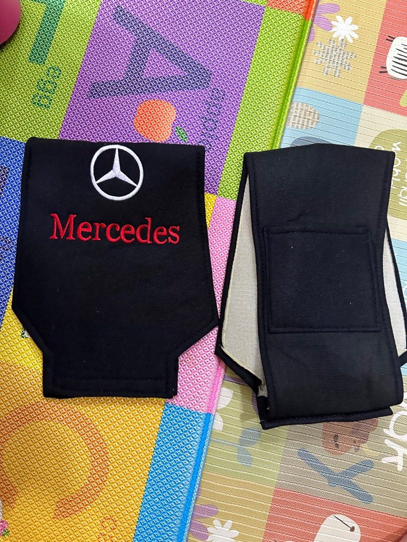 Mercedes logo headrest cover with back pocket, Car Accessories ...