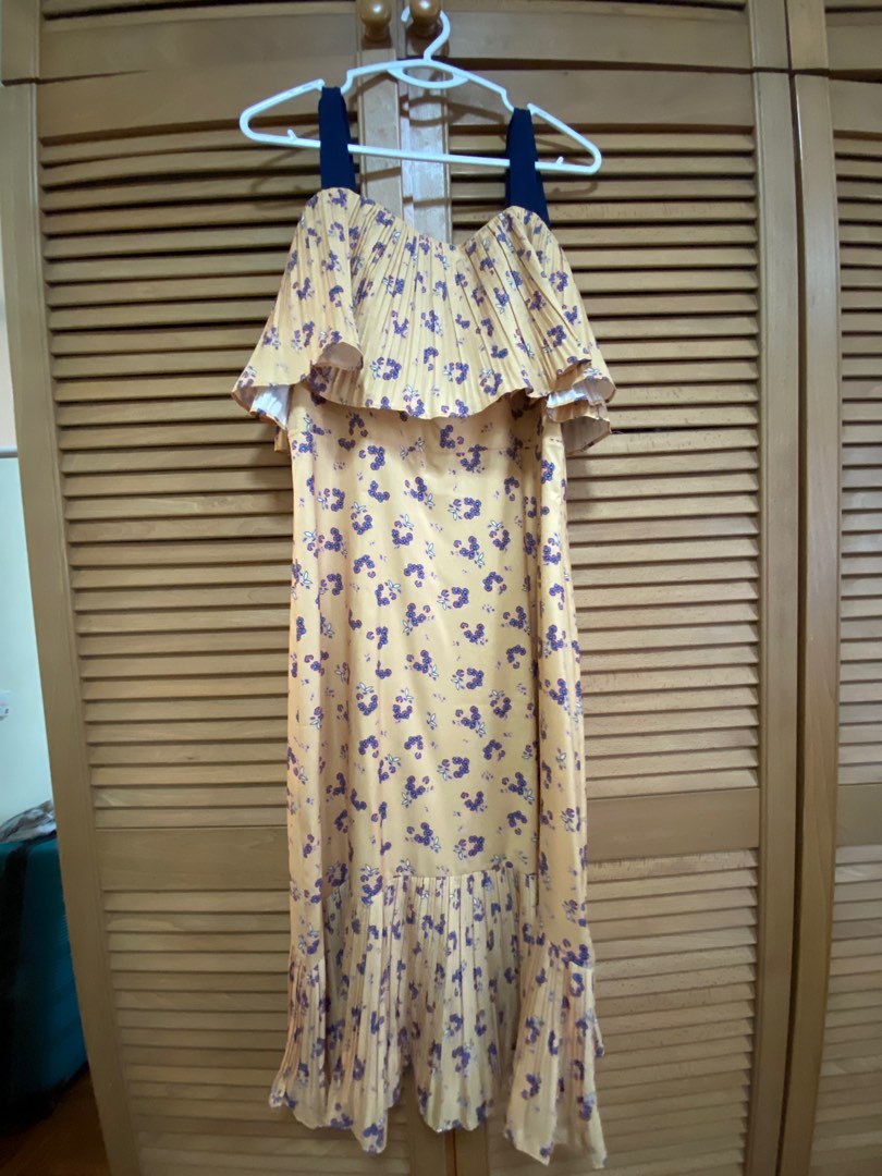 MGP Yellow floral long dress, Women's Fashion, Dresses & Sets, Dresses ...