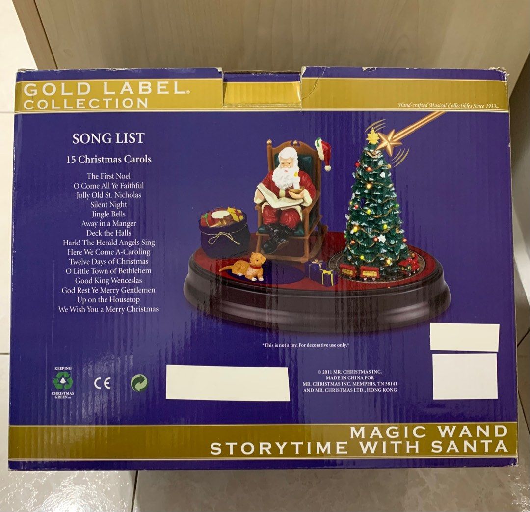 Mr Christmas Gold Label Collection Magic Wand Storytime Santa Musical ...