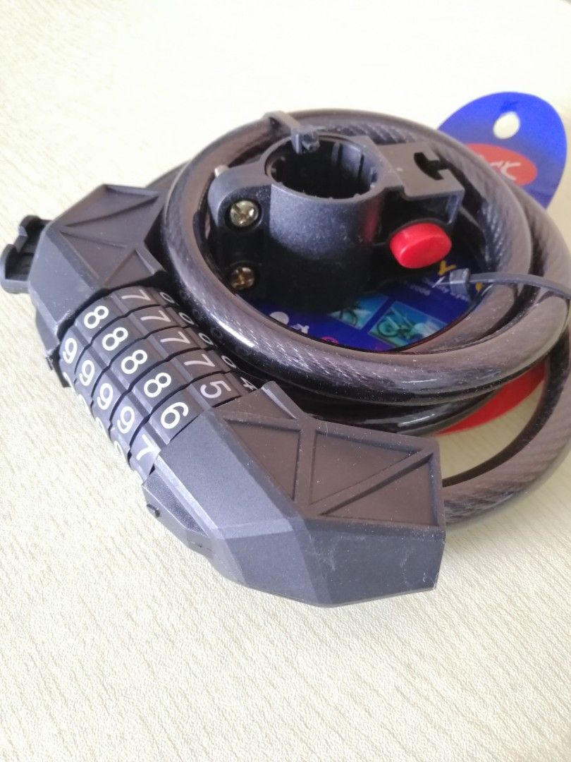 New 5 digits number lock (black) for bicycle, Sports Equipment ...