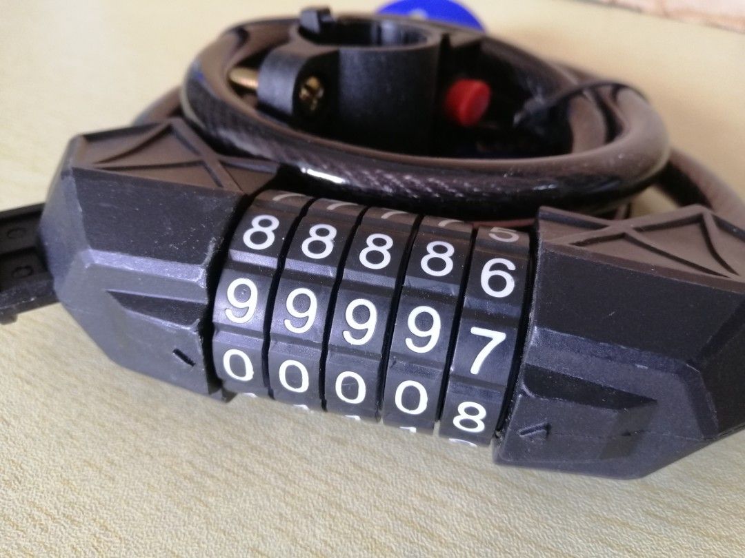 New 5 digits number lock (black) for bicycle, Sports Equipment ...