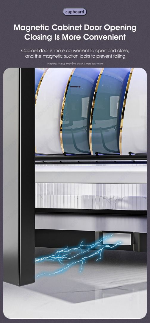 ODOROKU 1/2/3 Tier Premium Luxury Cabinet Dish Rack with Doors and ...