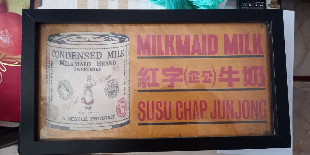Old milkmaid sign, Hobbies & Toys, Memorabilia & Collectibles, Vintage ...