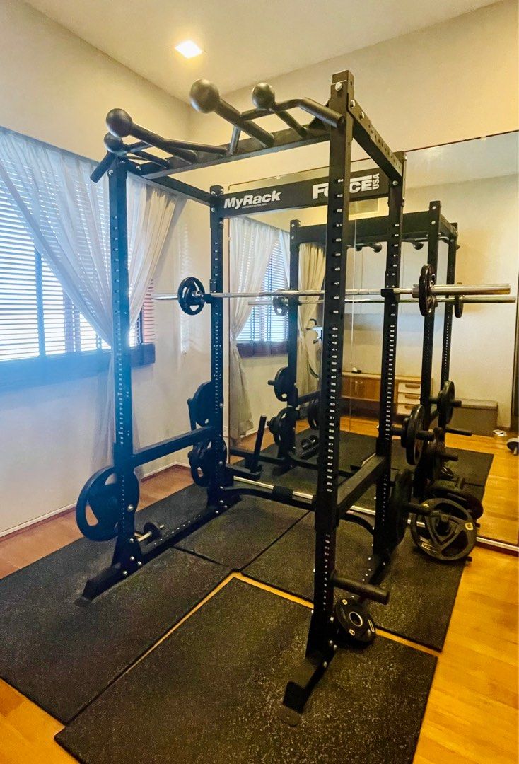 Complete Home Gym Weights Set with Mat, Sports Equipment, Exercise ...