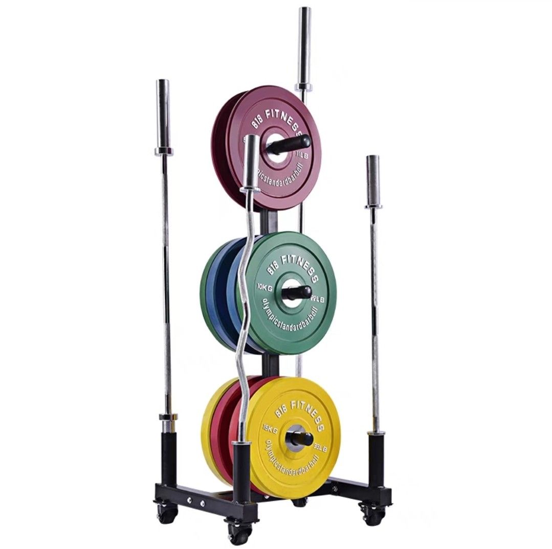 Olympic weight tree with wheels, Sports Equipment, Exercise & Fitness ...
