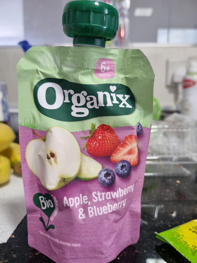 Organix fruit puree pouch, Babies & Kids, Nursing & Feeding, Weaning ...