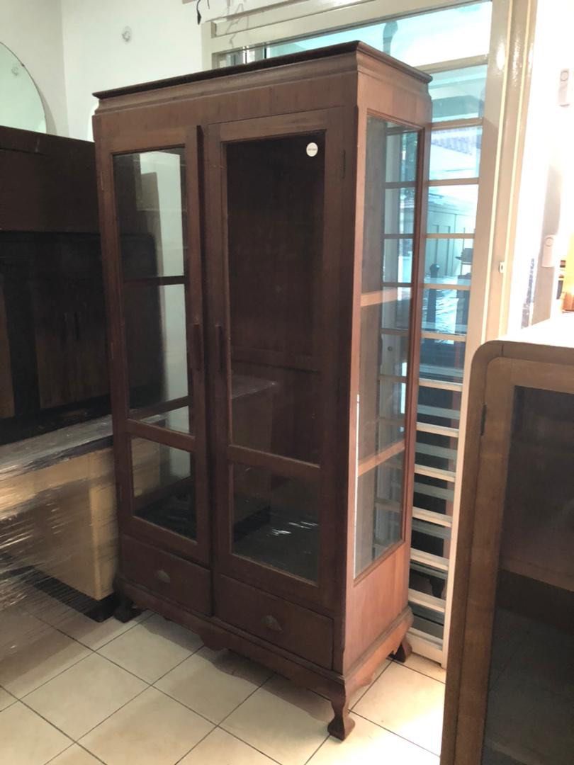 Peranakan teakwood display cupboard, Furniture & Home Living, Furniture ...