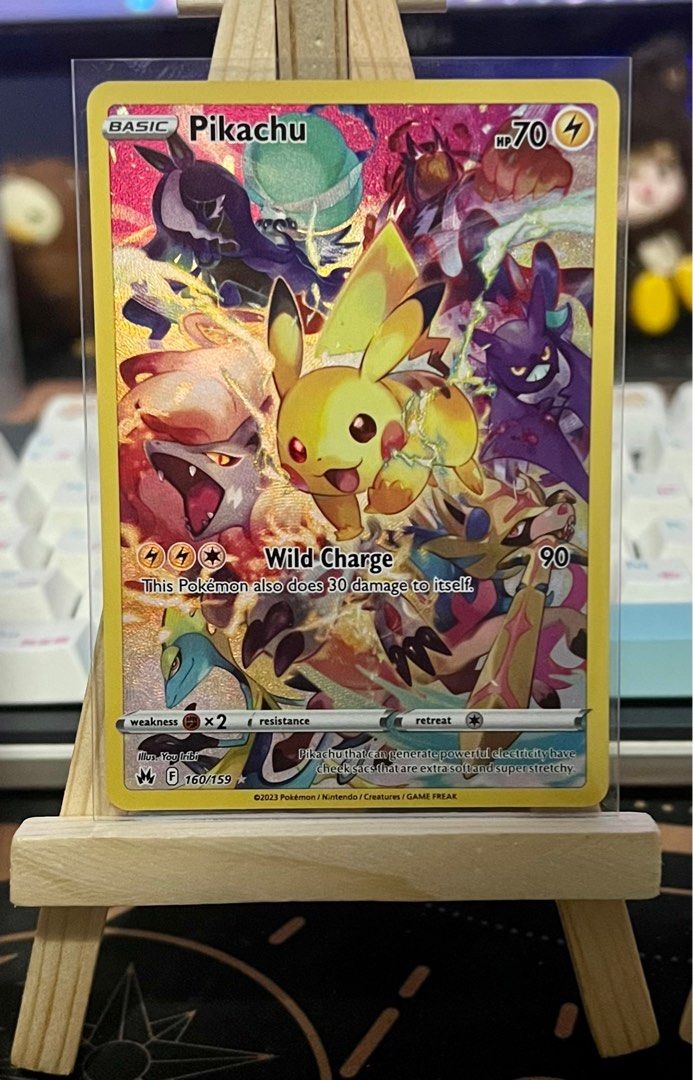 Pikachu Secret (Pokemon TCG Cards - Crown Zenith), Hobbies & Toys, Toys ...