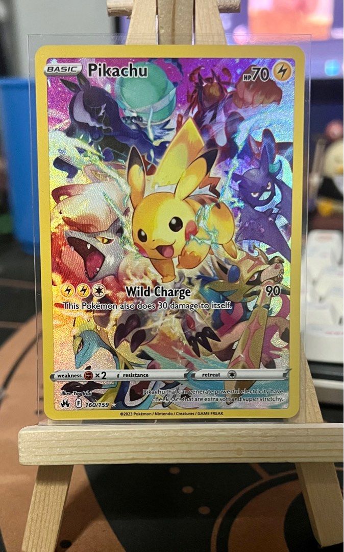 Pikachu Secret (Pokemon TCG Cards - Crown Zenith), Hobbies & Toys, Toys ...