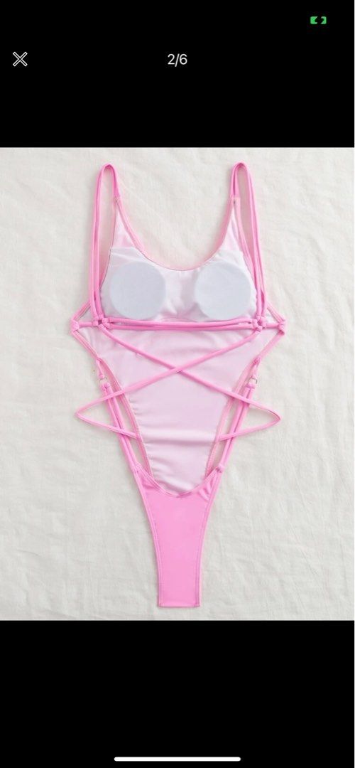 Pink swim suit one piece, Women's Fashion, Swimwear, Bikinis ...