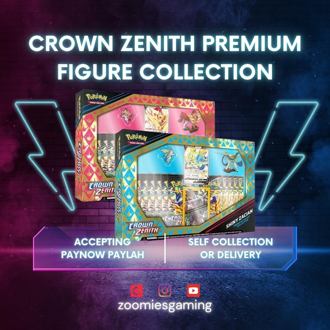 [Ready Stock]Crown Zenith Shiny Zacian Zamazenta Premium Figure Collection, Hobbies & Toys, Toys ...