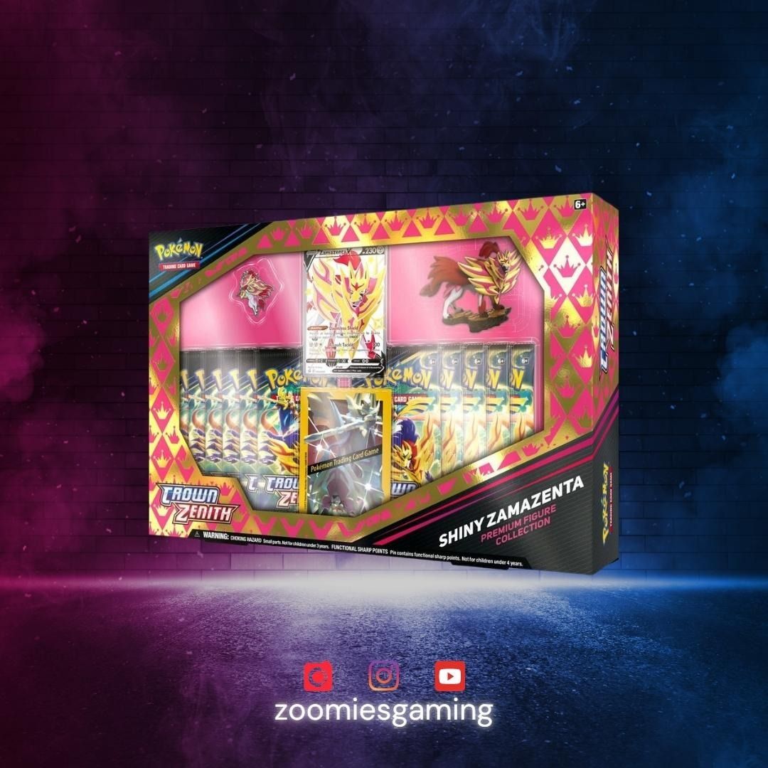 [Ready Stock]Crown Zenith Shiny Zacian Zamazenta Premium Figure ...