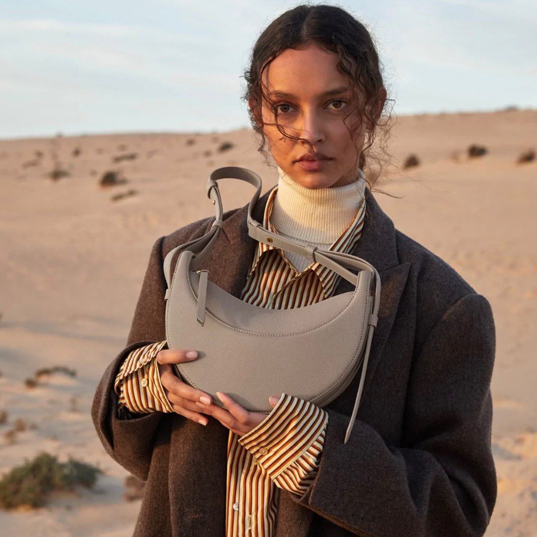 POLENE NUMERO DIX LEATHER SHOULDER SLING BAG, Barang Mewah, Tas ...