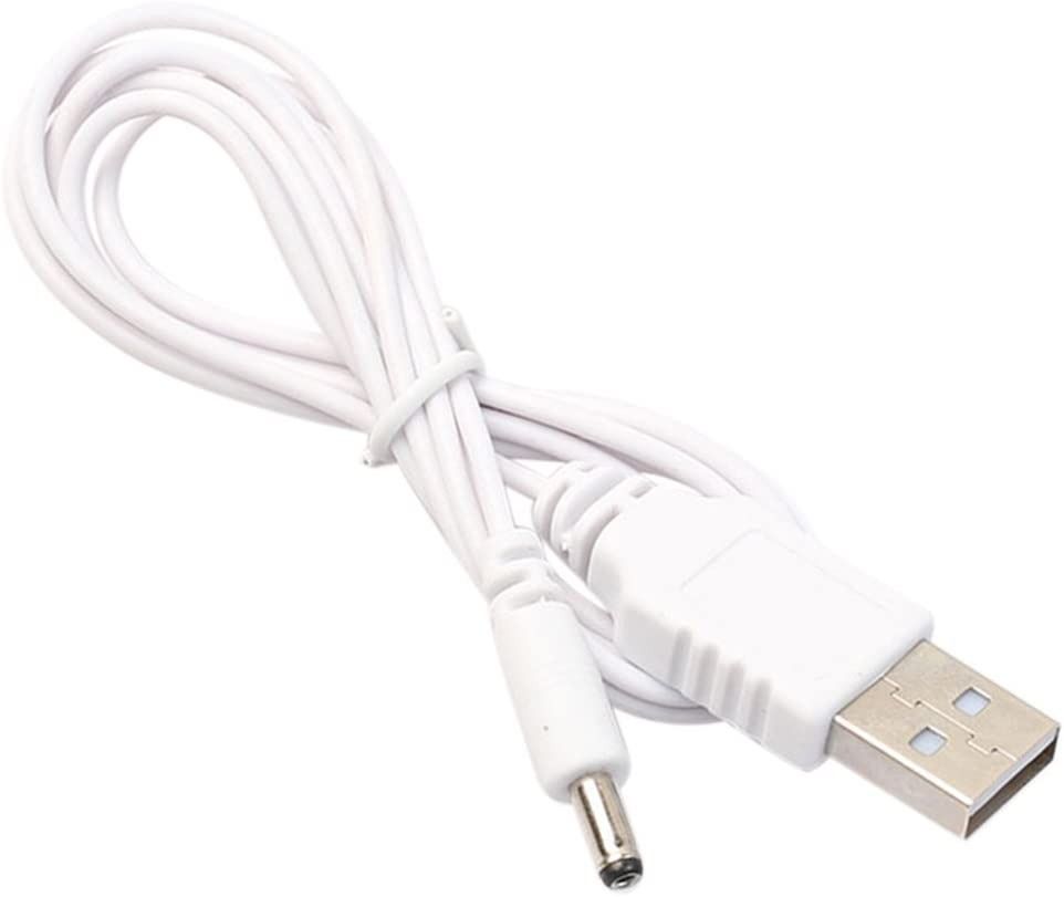 Polytree 1m USB to 3.5mm Barrel Jack DC Charge Cable Adapter White ...