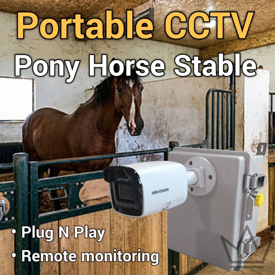 Portable Equestrian Horse Pony Stable CCTV | Horse 4G Remote monitoring ...