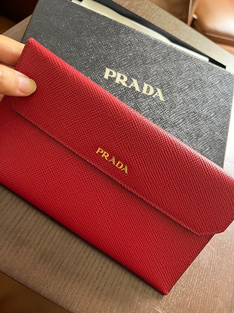 Prada Envelope Purse, Luxury, Bags & Wallets on Carousell