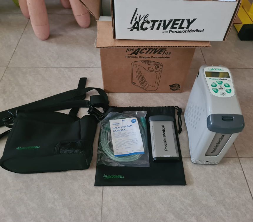 Precision Medical Live Active Five Portable Oxygen Concentrator, Health ...