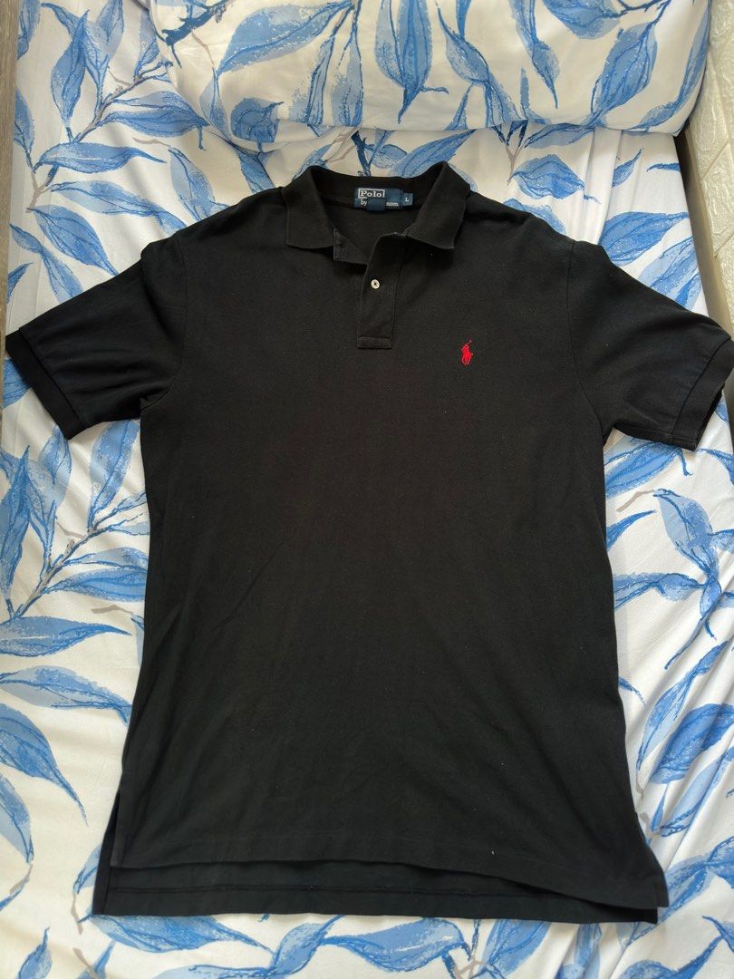 Ralph Lauren Black Polo Shirt, Men's Fashion, Tops & Sets, Tshirts & Polo Shirts on Carousell