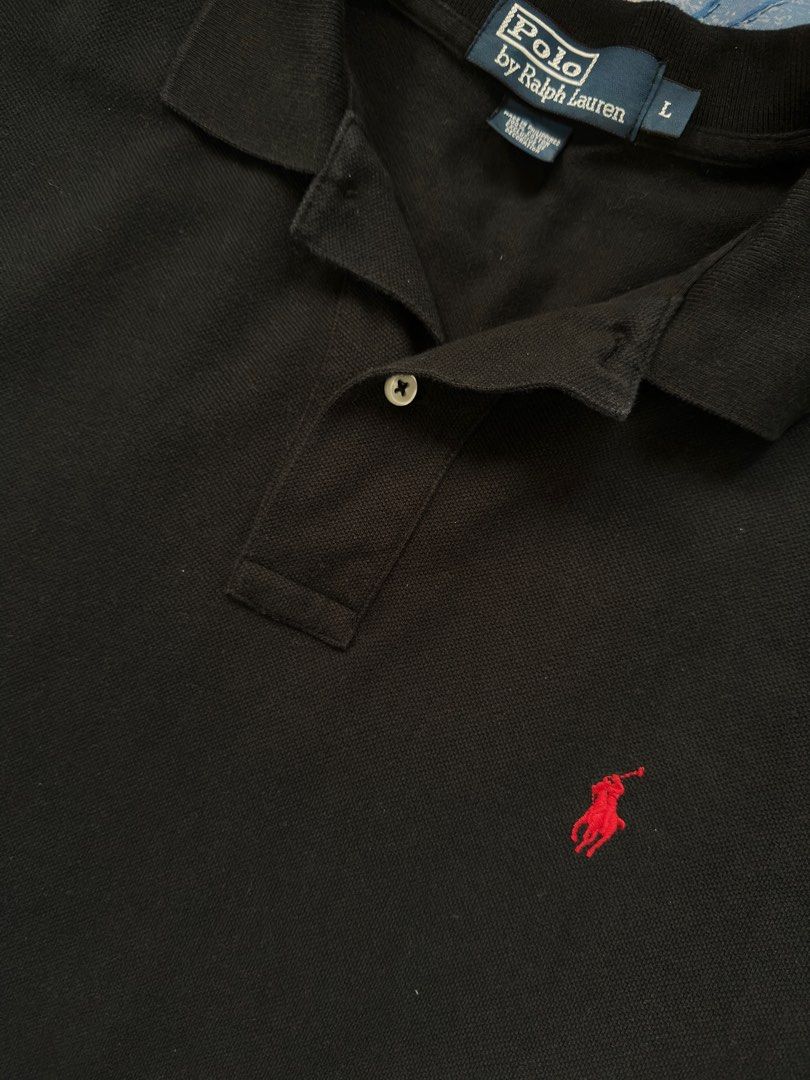 Ralph Lauren Black Polo Shirt, Men's Fashion, Tops & Sets, Tshirts & Polo Shirts on Carousell