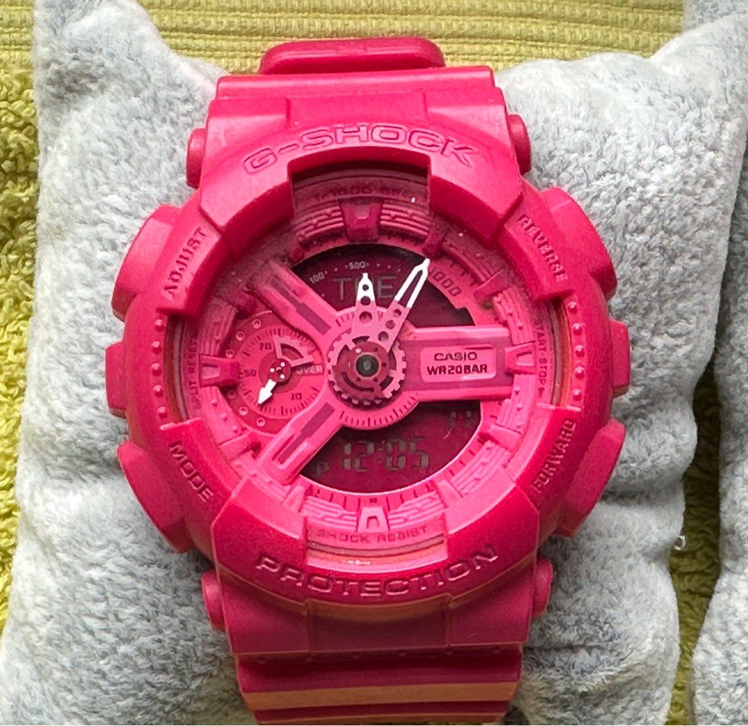 Rare G shock hot pink couple watch pair, Luxury, Watches on Carousell
