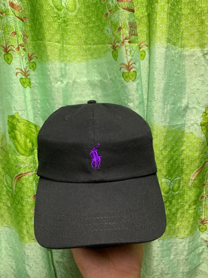 RL Black Cap Purple Label, Men's Fashion, Watches & Accessories, Caps ...