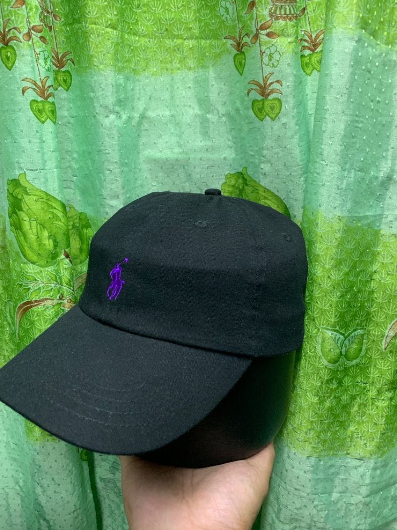 RL Black Cap Purple Label, Men's Fashion, Watches & Accessories, Caps ...