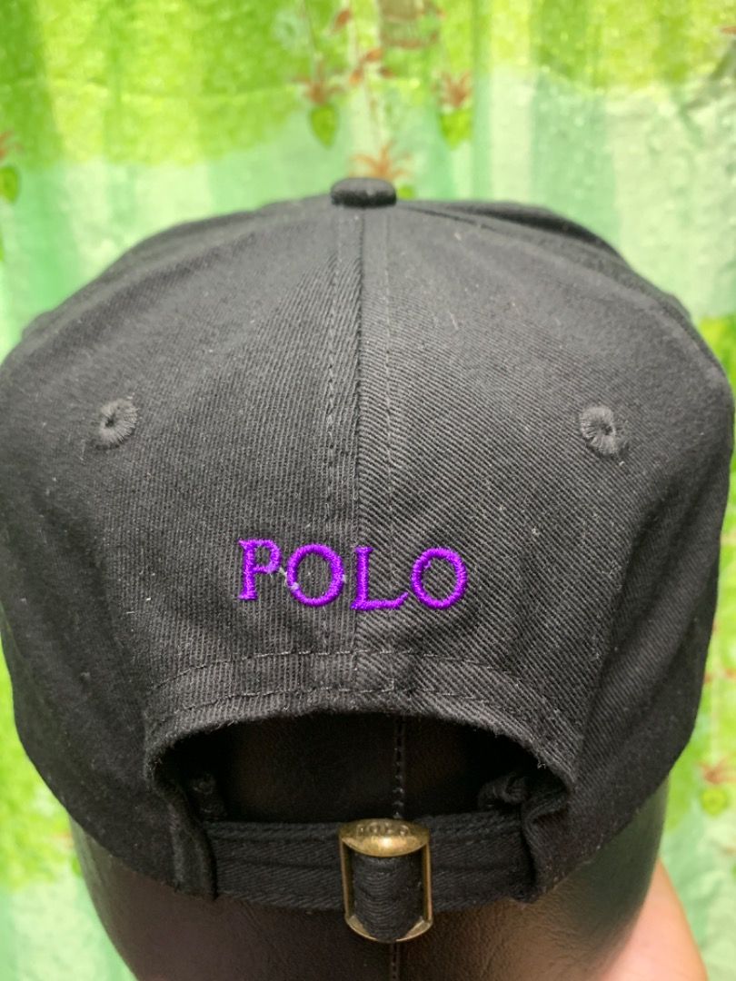 RL Black Cap Purple Label, Men's Fashion, Watches & Accessories, Caps ...