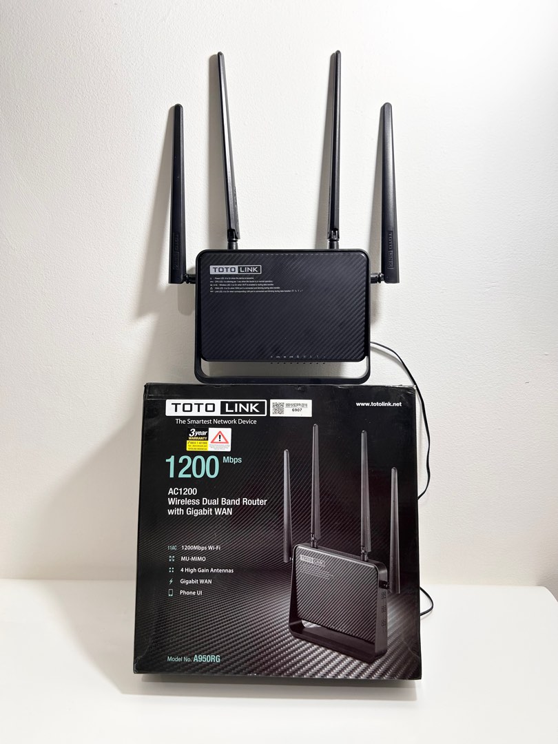 Router Toto Link AC1200 Wireless Dual Band Router Gigabit WAN, Elektronik, Bagian Komputer ...