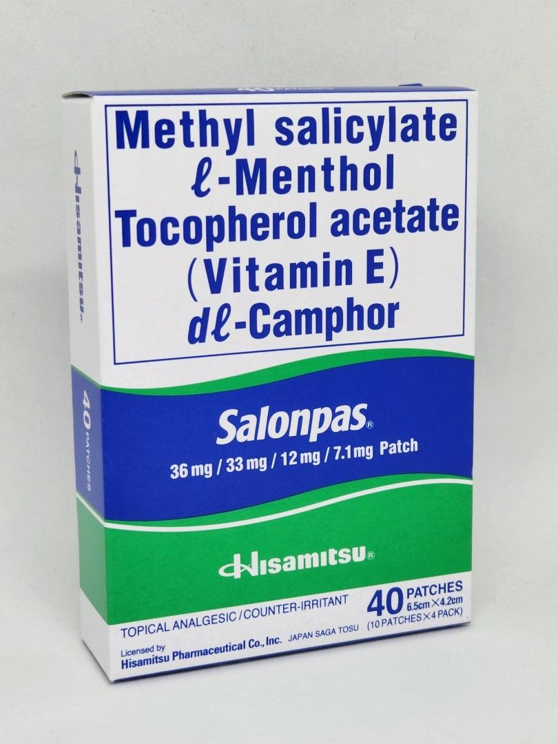 Salonpas Menthol 40 patches, Beauty & Personal Care, Bath & Body, Body ...