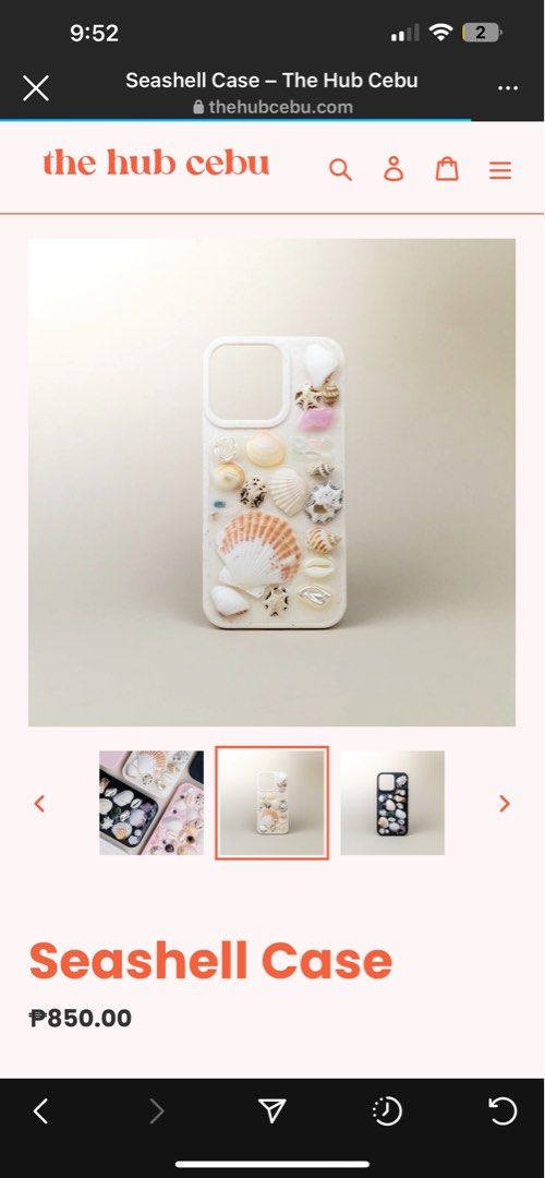 sea shell case for iphone 13 pro max (the hub cebu) on Carousell