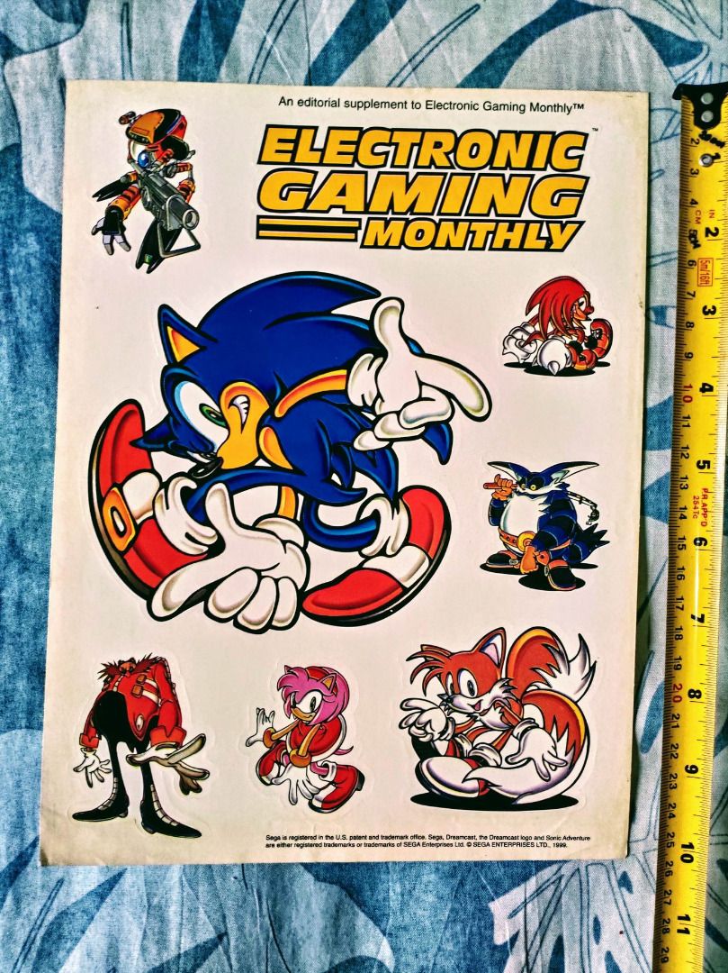 Sega Sonic Vintage Stickers, Hobbies & Toys, Memorabilia & Collectibles ...