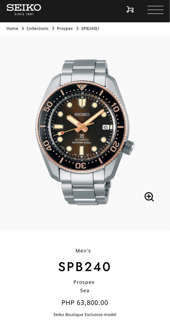 Seiko Prospex MM200 Boutique Exclusive #SPB240J1, Men's Fashion ...