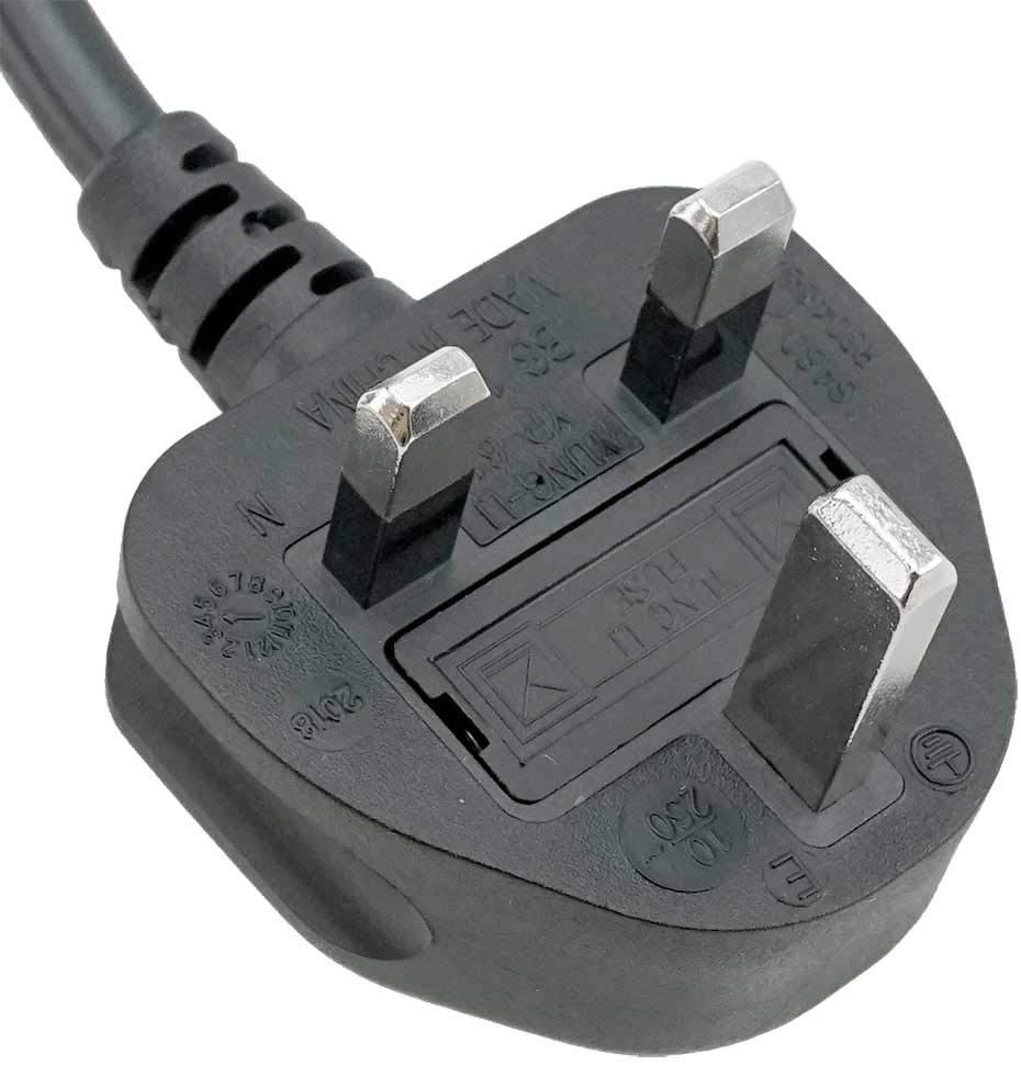 SF Cable 6 feet UK BS1363 3-pin Plug to IEC C13 Power Cord (Thicker ...