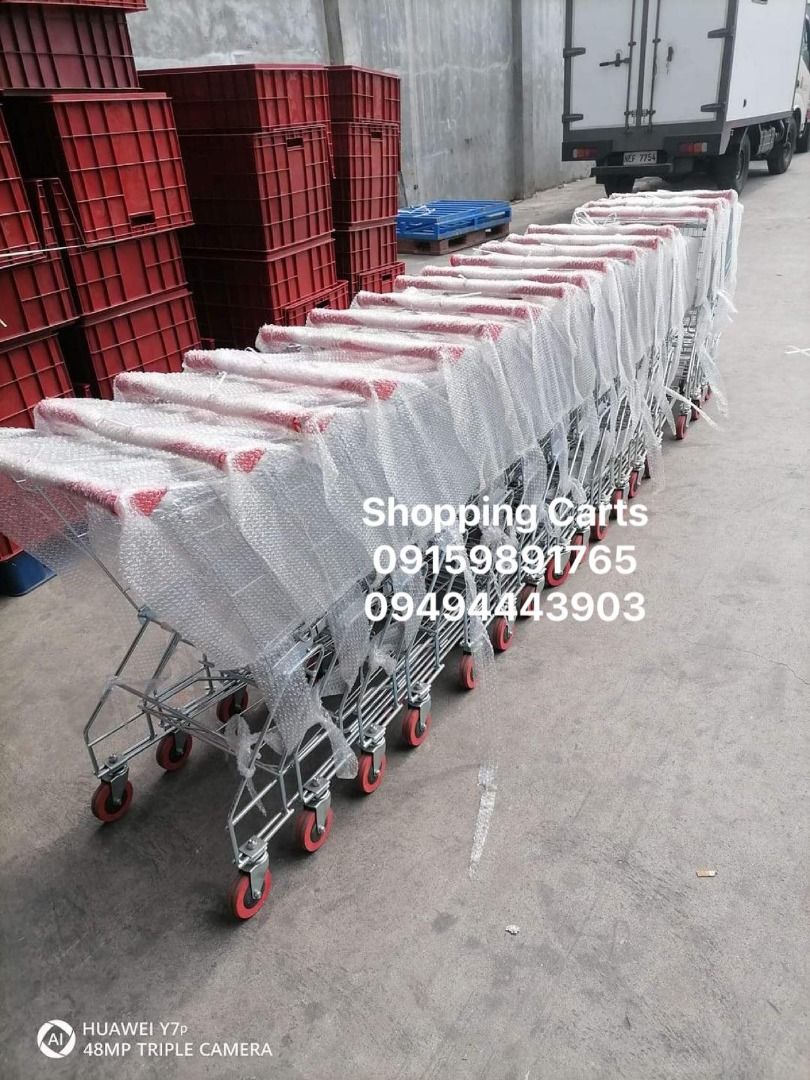 Shopping Cart Grocery Push Cart 60 Ltrs Capacity, Furniture & Home ...
