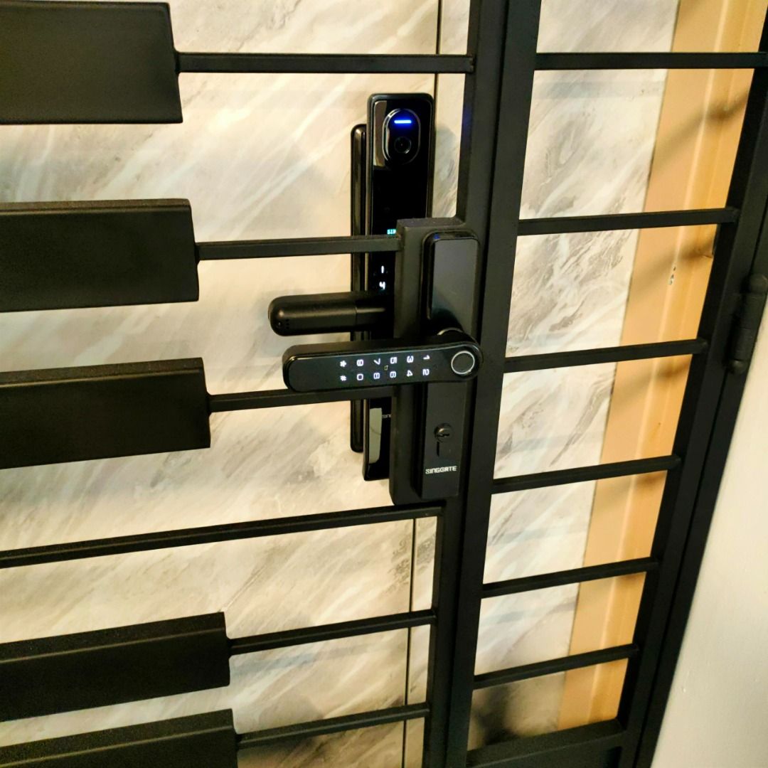 SINGGATE Finger Vein Recognition & Video Call Smart Viewer Digital Door ...