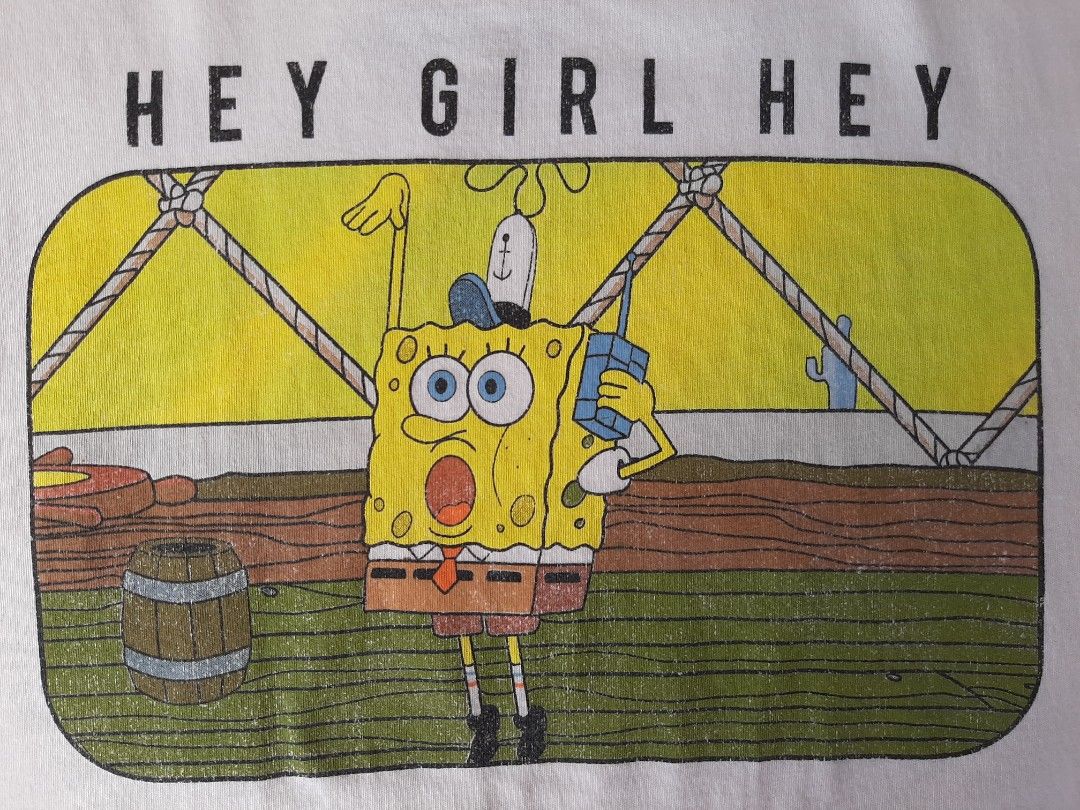 Spongebob Squarepants Hey Girl Hey Oversized Shirt (Womens), Women's ...