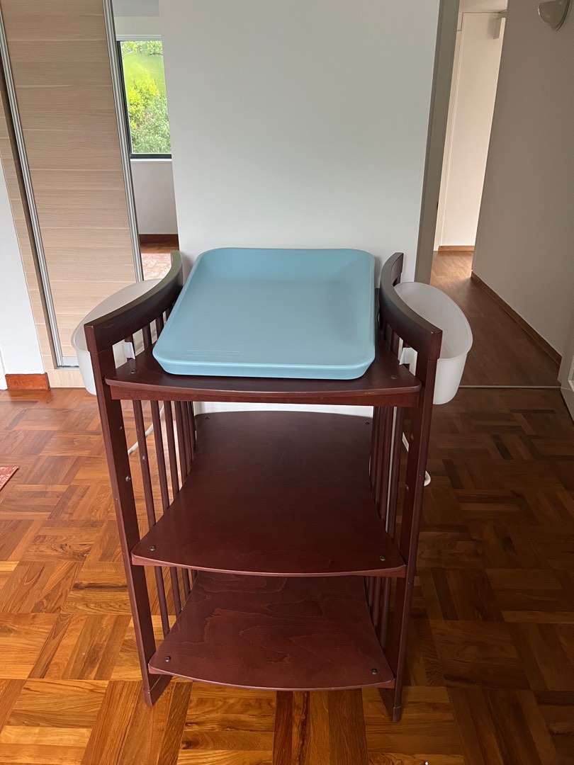 Stokke Care Change Table - Walnut, Furniture & Home Living, Furniture ...
