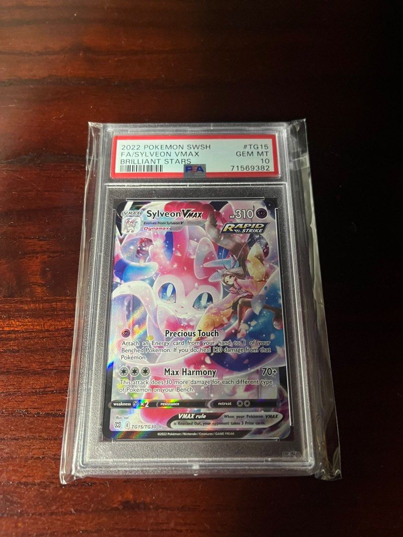 Sylveon VMAX CSR PSA 10 Pokemon Card TCG Brilliant Stars Charizard Pikachu Triplet Beats ...