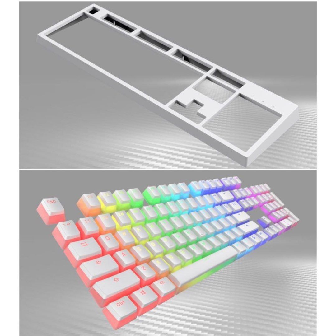 Tecware Phantom Shroud & PBT Pudding Keycaps, Computers & Tech, Parts ...